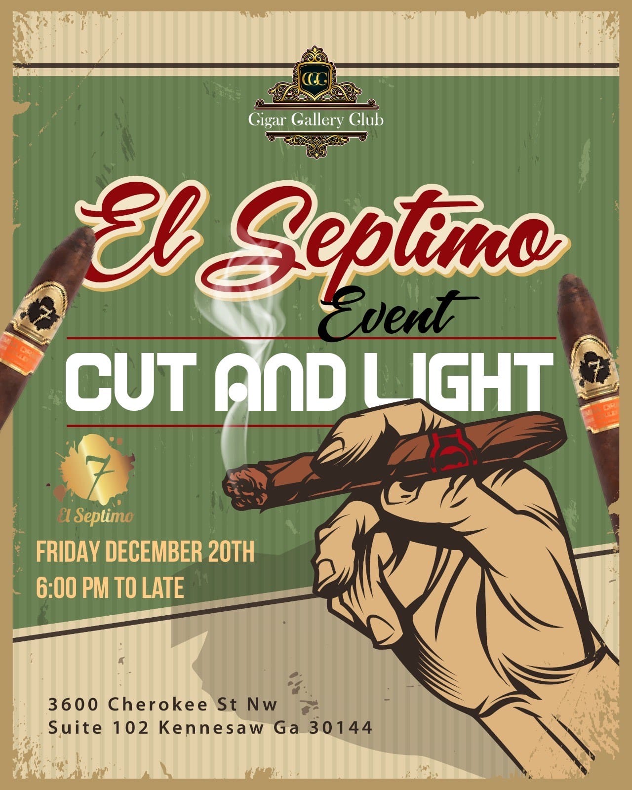 Cut And Light - El Septimo Event - Cigar Gallery Club